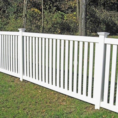 Vinyl Closed Picket Fence Garden Fence Straight Picket Fence Scalloped ...